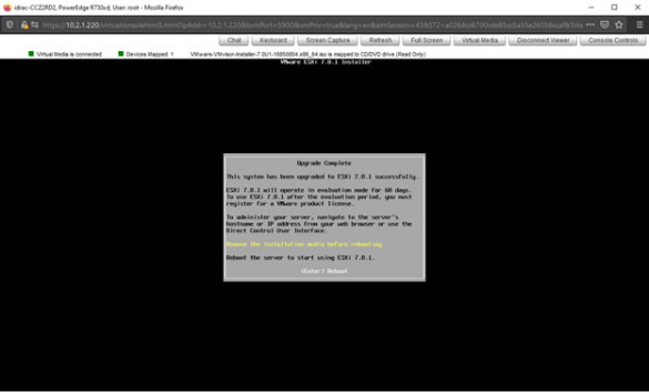 Installing Upgrading Vmware Vsphere Esxi 7 Update 1 Via Idrac 8 Virtual Bytes