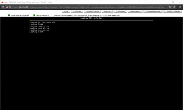 Installing / Upgrading VMware vSphere ESXi 7 Update 1 via iDRAC 8 ...
