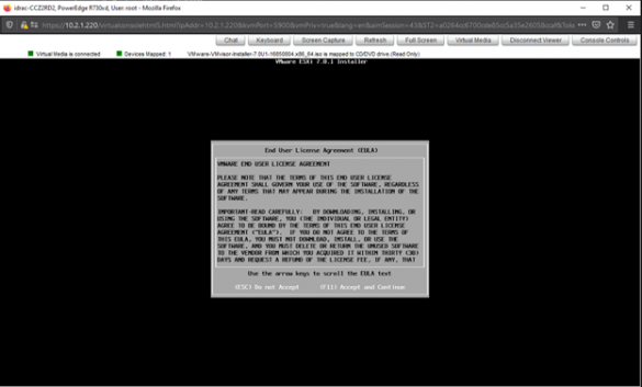Installing Upgrading Vmware Vsphere Esxi 7 Update 1 Via Idrac 8 Virtual Bytes