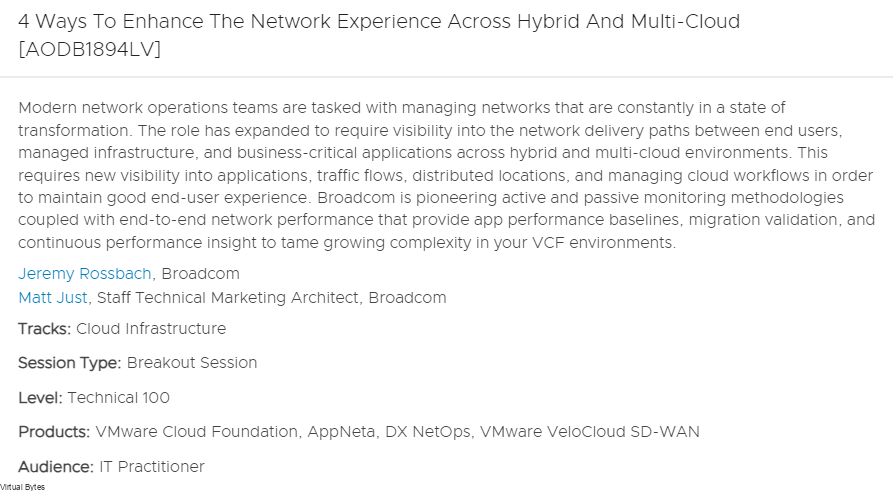 Exciting New Sessions at VMware Explore 2024! – Virtual Bytes Exciting New Sessions at VMware Explore 2024! – Virtual Bytes
