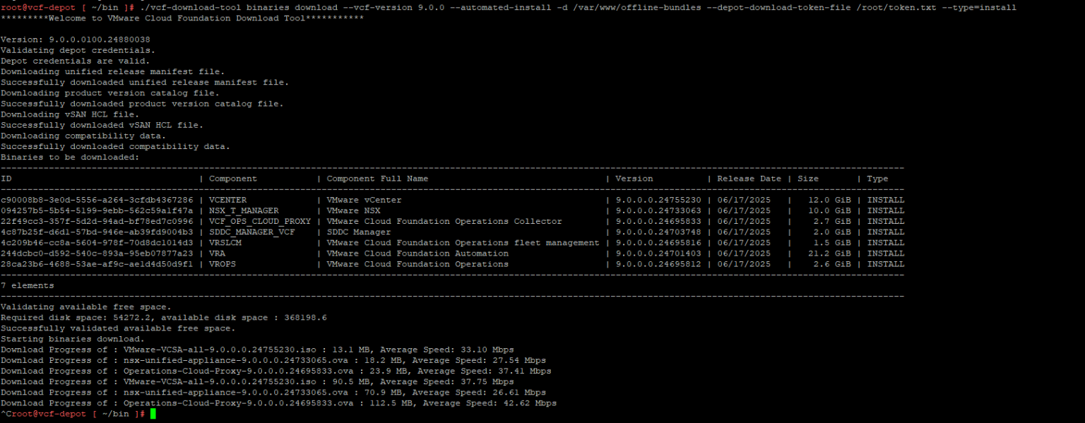 Offline VMware Cloud Foundation 9 Depot: Your Path to Air-Gapped ...