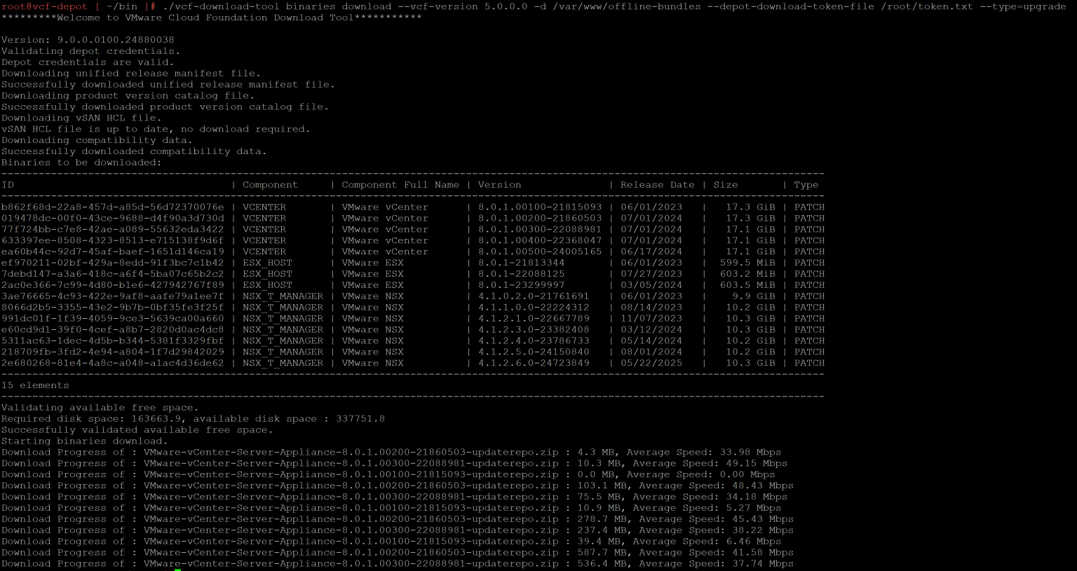 Offline VMware Cloud Foundation 9 Depot: Your Path to Air-Gapped ...